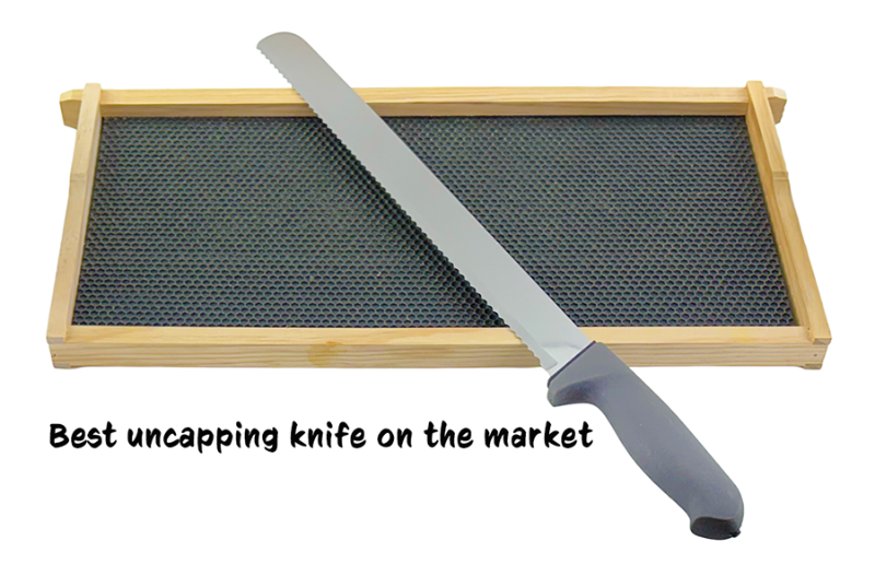 14" Premium Serrated Edge Uncapping Knife - Ultra-Sharp Stainless Stee ...