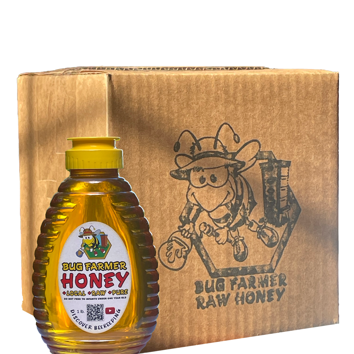 10 ct. One Pound Bottle of Bug Farmer Raw Honey – Bug Farmer Beekeeping