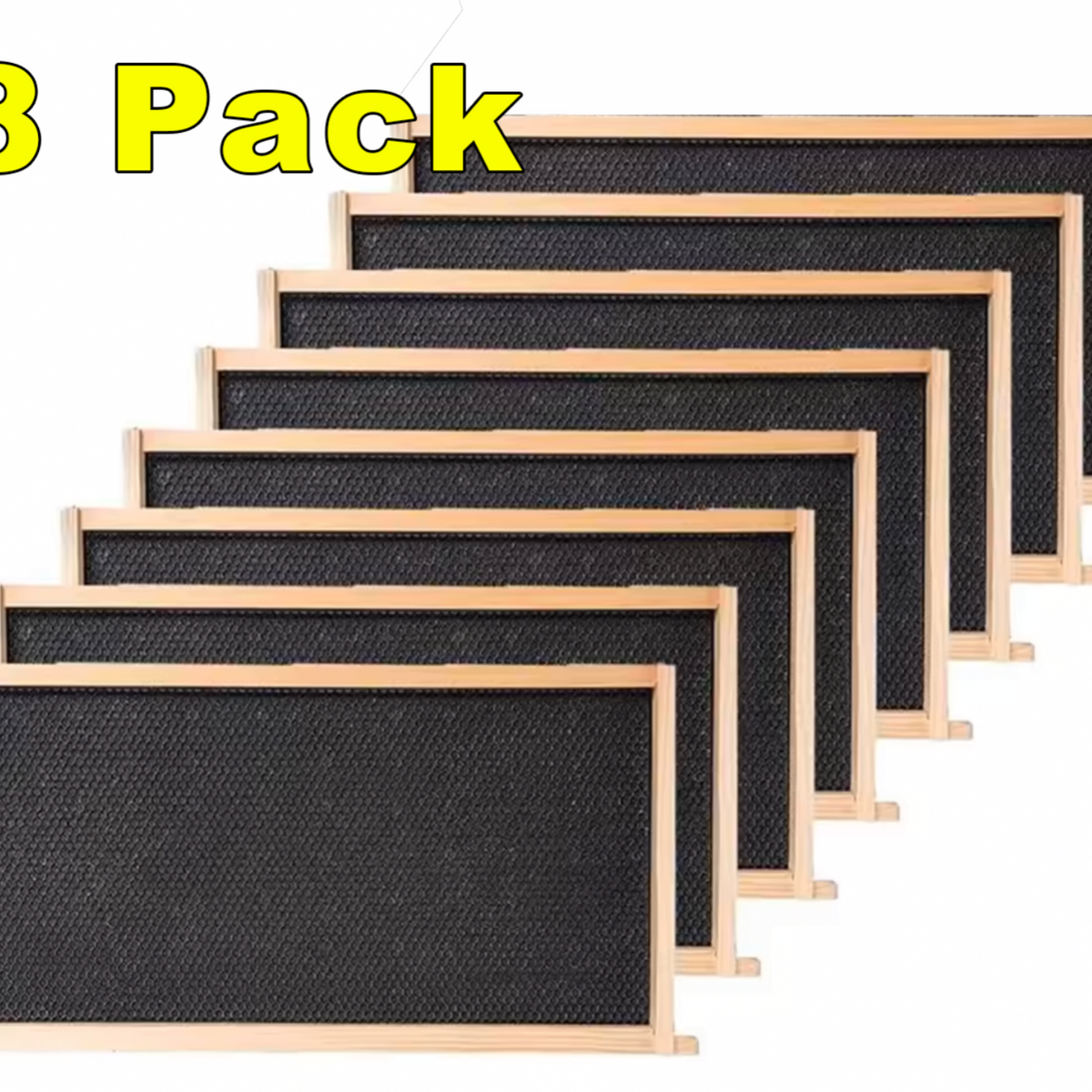 8 Pack Bug Farmer™ Deep Langstroth Frames with Foundation, Unassembled ...